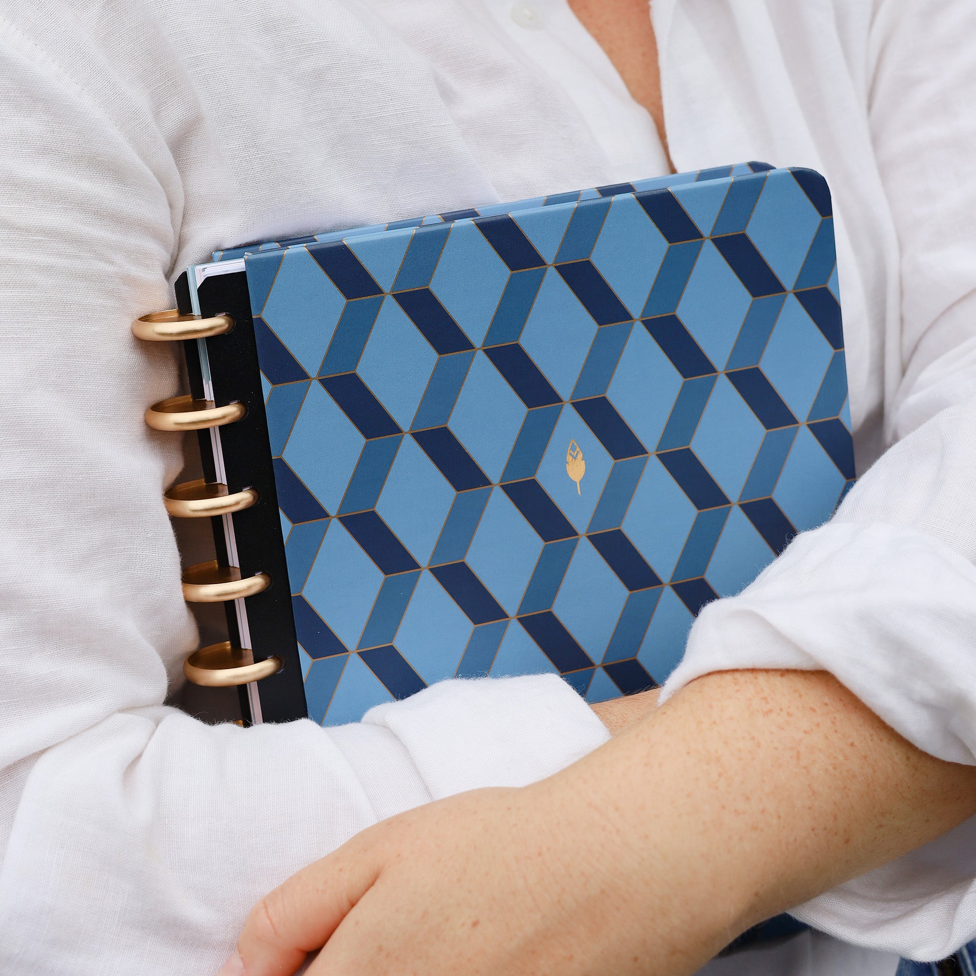 Discbound Planner Cover - Blue Links – inkWELL Press